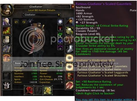 [A] Gladiator Pally Ret/Holy Gear 4/5 Furious T2 Weapon! Secure S6 Glad ...