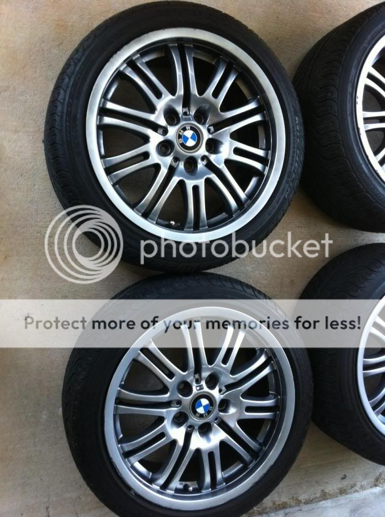 OEM BMW M3 (E46) staggered 18" Wheels and Tires - $850 (Houston)