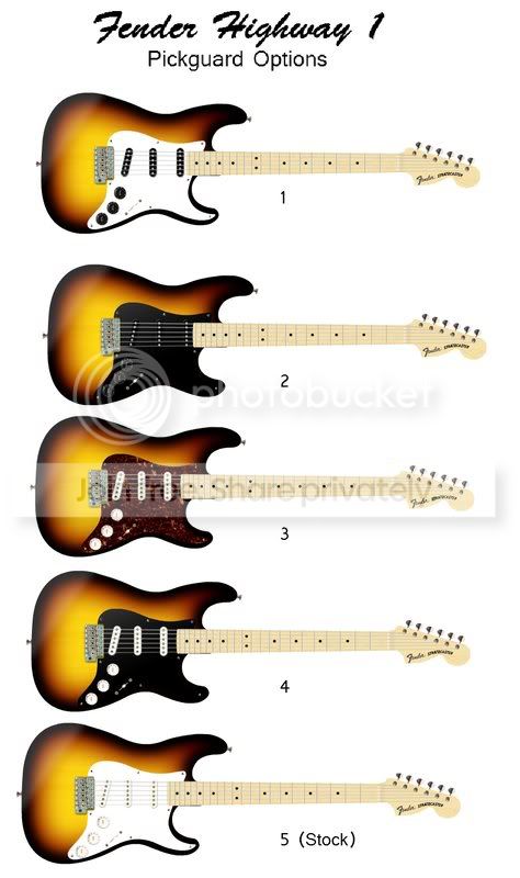 Good pickguard combos on a sunburst w/maple strat? - Electric Guitars ...